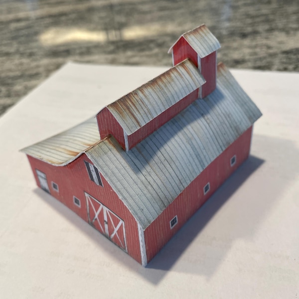 Paper Model Cardstock Building Multi Purpose Main Street Building ...