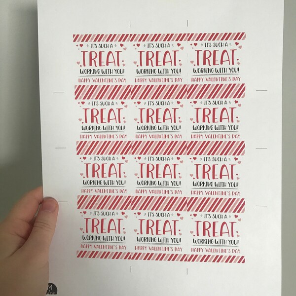 Such A Treat Working With You Valentine's Day Tags, Coworker Valentines ...