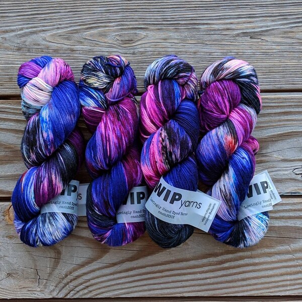 Orion Nebula Galaxy Hand Dyed Variegated Yarn, Superwash Merino Wool ...