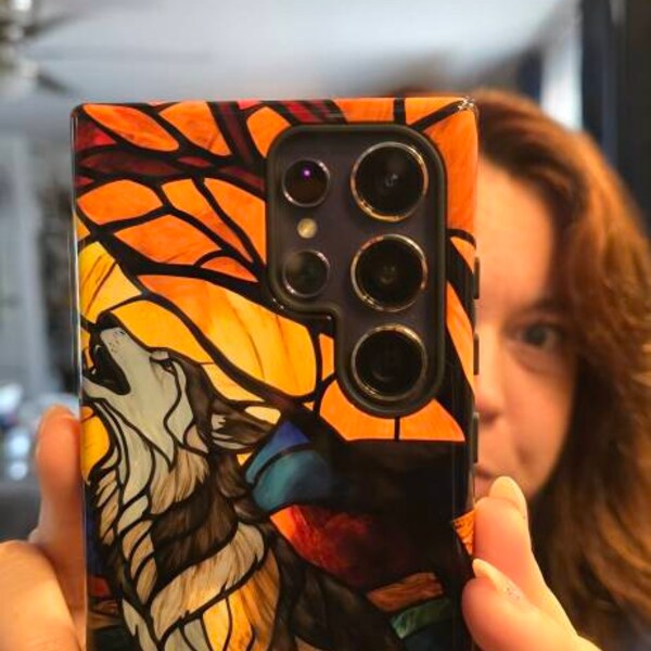 Stained Glass Dragon Phone Case for Dragon Lovers, iPhone 15 14 13 12 ...