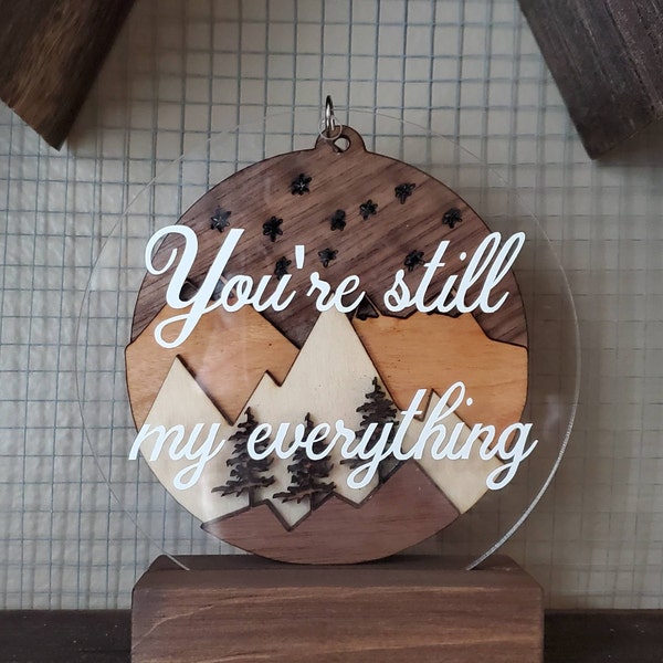 Oak Tree and Pine Tree Tall and Strong Wood Sign Plaque - Etsy