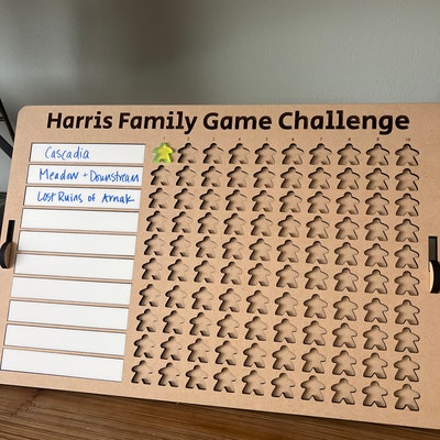 10x10 Board Game Challenge With Acrylic Meeple - Etsy