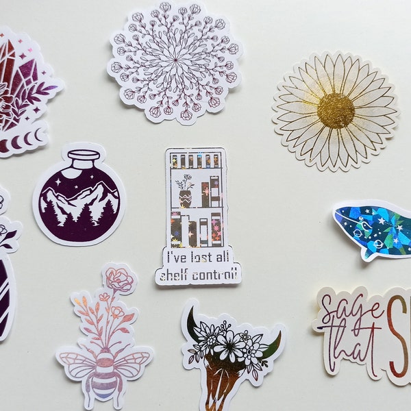 Galaxy Tea Bag Vinyl Waterproof Sticker / Celestial Die-cut Stickers ...