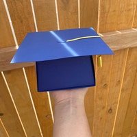 SVG File: 3D Graduation Cap Gift Box / Favor Box / Treat Box With Paper ...