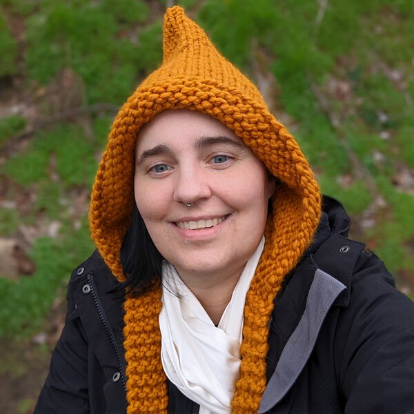 Adult Pixie Hat, Elf Hat, Chunky Knit Hat, Womens Hat, Winter Hat, Knit ...