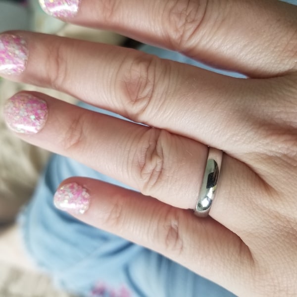 Simple Stainless Steel Ring, Basic Band, Size 7-13, Handcrafted Steel ...