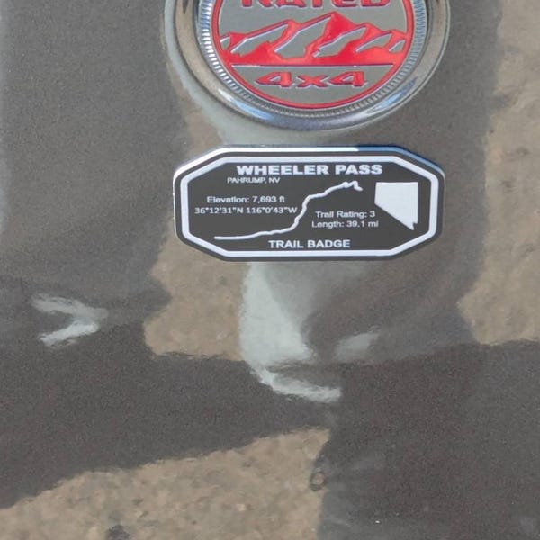 Custom Off-road Trail Badges for Jeep, Truck, Broncho, Chevy, Ford 4x4 ...