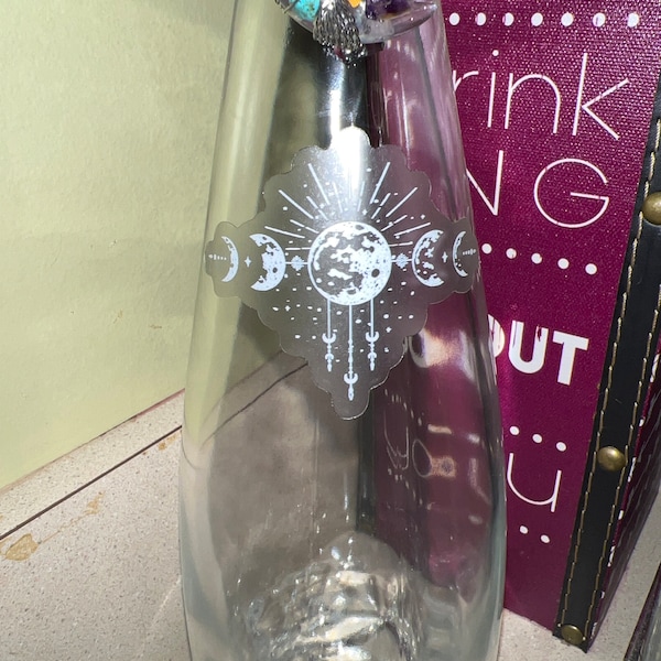 Clear Moon Phases Sticker | Boho Moon Sticker | Clear Moon Sticker - Etsy