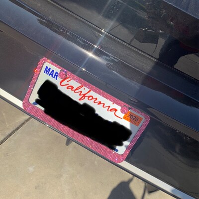 Black Diamond Ombre Swarovski Crystal Bling License Plate - Etsy