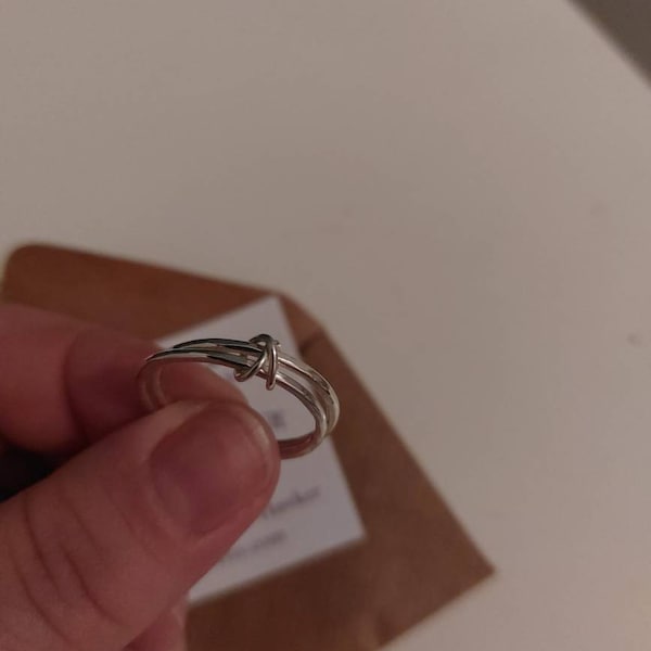 Sterling Silver Double Fidget Ring, Double Band Spinner Ring, Anxiety ...