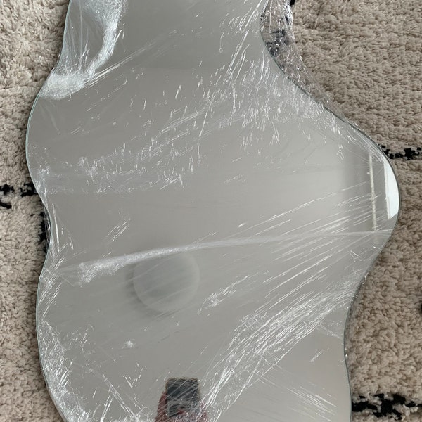 Asymmetrical Bathroom Mirror With Led Lights, RGB Led Vanity Mirror ...