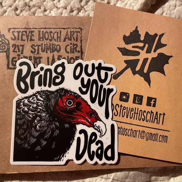 Turkey Vulture Sticker, Laptop Sticker, Water Bottle Sticker, Bumper ...