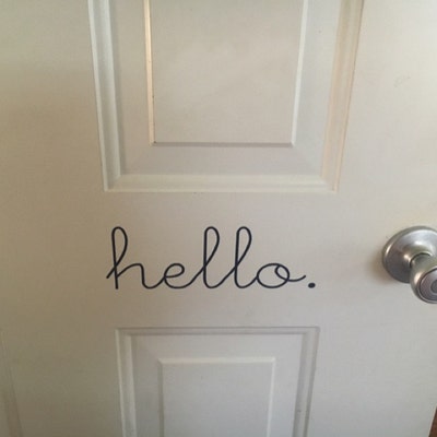 Hello Door Decal Hello Vinyl Decal Hello Decal Hello Front - Etsy