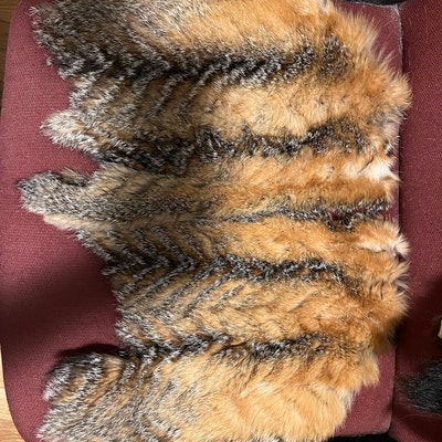 Stripes of Arctic Fox Fur Are Beige With Black Splashes Scrap Fur Fox ...