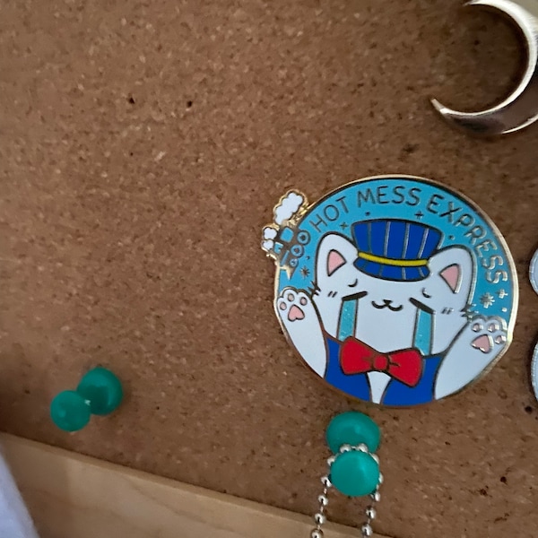 Hot Mess Express Hard Enamel Pin | Crying Cat Lapel Pin | Cute Funny ...