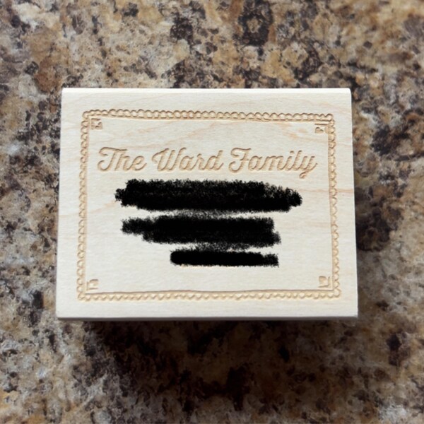 Cute Address Stamp, Return Address Stamp With Scalloped Border and ...