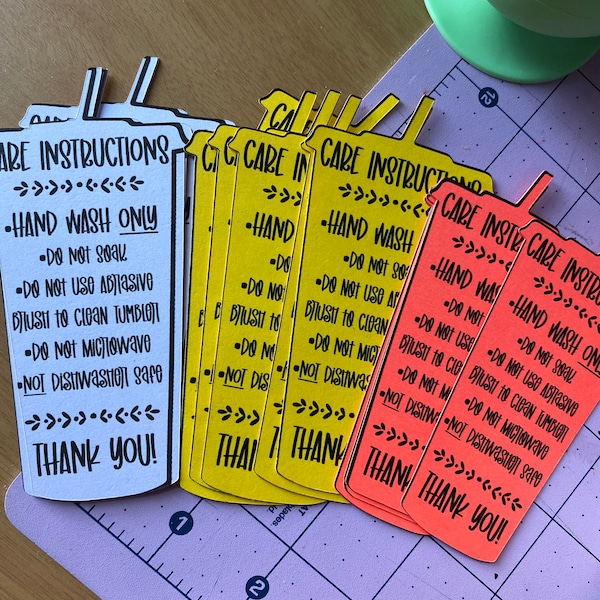 Sneaker Care Card - Shoe Care Card - Apparel Care Card - Care Card ...