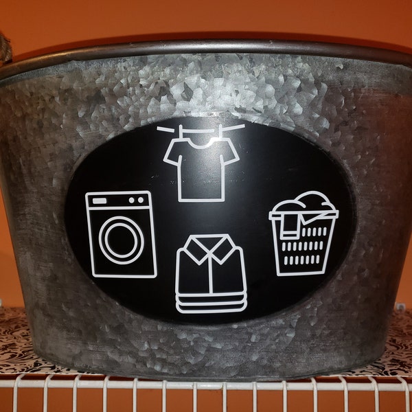 Wash Dry Fold Repeat Vinyl Decals - Laundry Room - Die Cut Stickers - Etsy