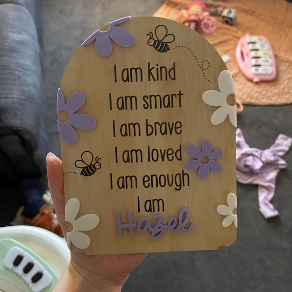 Personalised Growth Chart FIELD OF DAISIES Girls Room Decor Daisy Theme ...