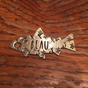 Dog Tag, Dog Tags for Dogs, Fish Shaped Dog Tag, Personalized Dog Tag ...