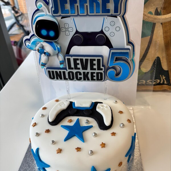 Astro Inspired 3D Birthday Cake Topper, Party Decorations, Unique ...