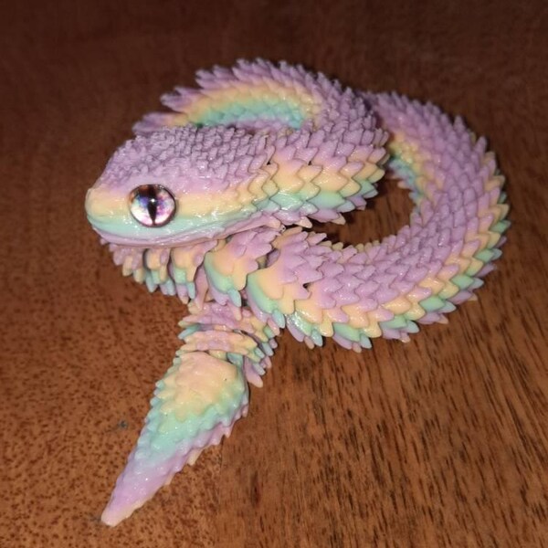 Articulated 3D Printed Cobra Snake | Flexible Fidget Toy | Eco-friendly ...