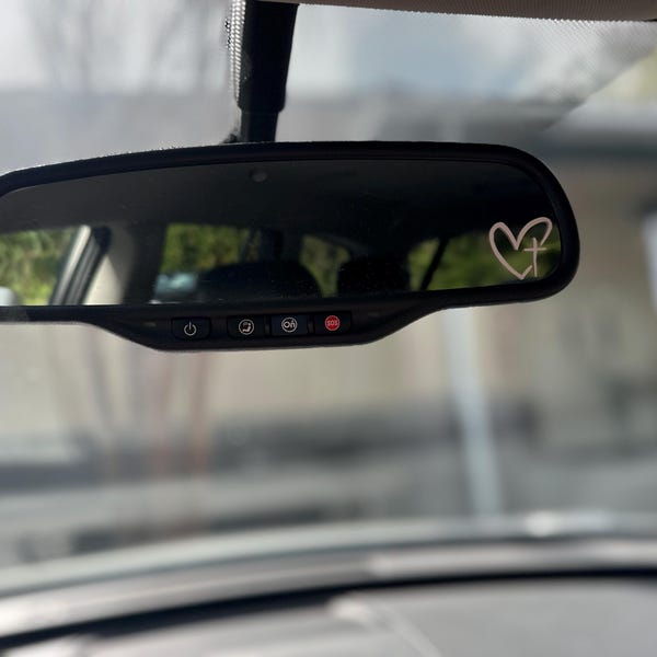 Heart Cross Vinyl Die Cut Decal|car Mirror|rearview|vanity|birthday ...
