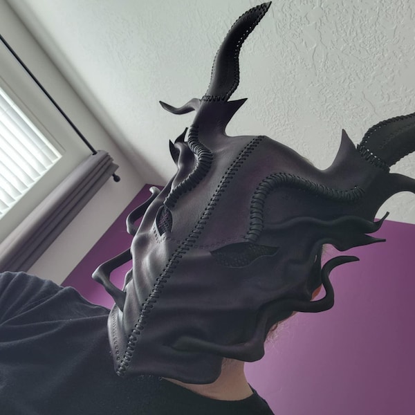 Handcrafted Leather Dragon Mask, Dragon Cosplay, Japanese Dragon ...