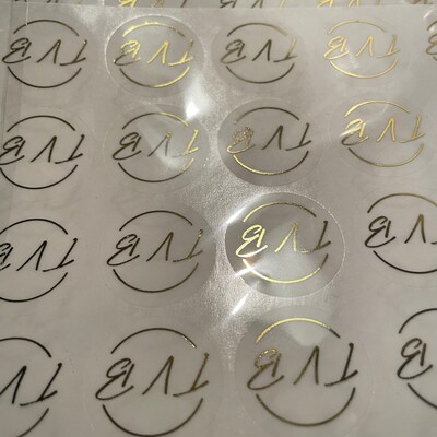 Custom Gold Foil Stickers Wedding Favor Stickers Gold Foil Custom ...