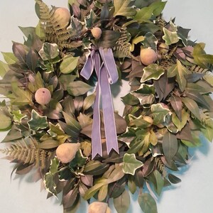Fern Wreath, Simple Front Door Wreath With Realistic Artificial ...