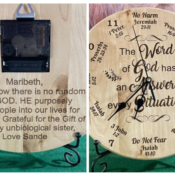 Christian Clock, Bible Verse Clock, Word of God, Wedding Gift ...