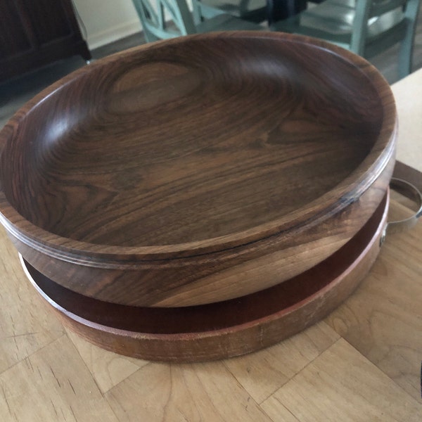 Yarn Bowl, Wooden Box With Button Lid, Wooden Button Box, Sewing Box ...