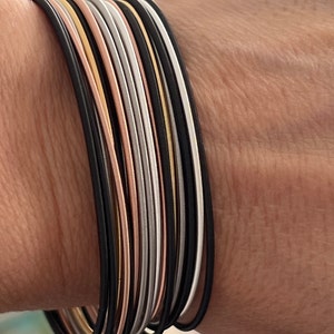 Guitar String Bracelets, Silver Spring Bracelets, Stainelss Steel ...