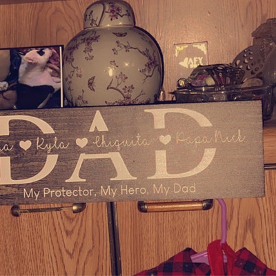 Dad Wood Sign, Dad Birthday Gift, Fathers Day Gift for Dad, Gift Idea ...