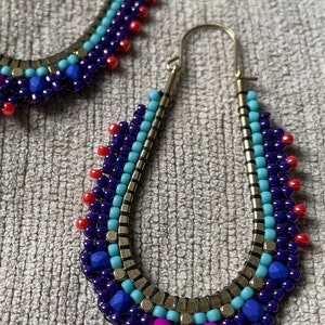 CHARMING Beaded Fringe Hoop Earring Kit Seed Bead Earring Kit - Etsy