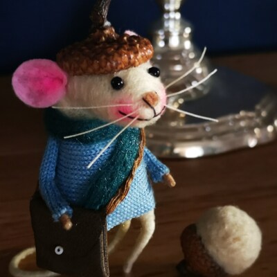 Needle Felted Animal, Miniature Animal, Felted Mouse, Felt Mice, Art ...