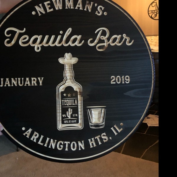 Personalized Tequila Bar Sign: Custom Man Cave Decor - Etsy