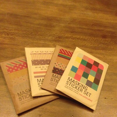 Masking Sticker Set Deco Sticker Set Paper Stickers 4 Styles in ...