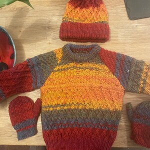 Baby Knitting Pattern, Complete Set, Size 16 to 22 Inch Chest, 4 Ply ...
