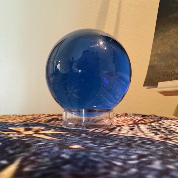 110mm Extra Large Purple Crystal Ball, Violet Fortune Telling Ball, 4.3 ...