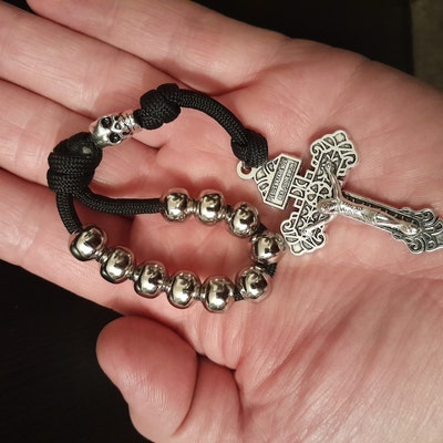 Black and Copper Rosary - Etsy