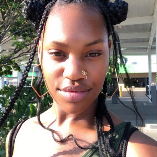 Ancient Symbol Inspired Nose Rings, Gold Nose Cuff, Afrocentric Nose ...