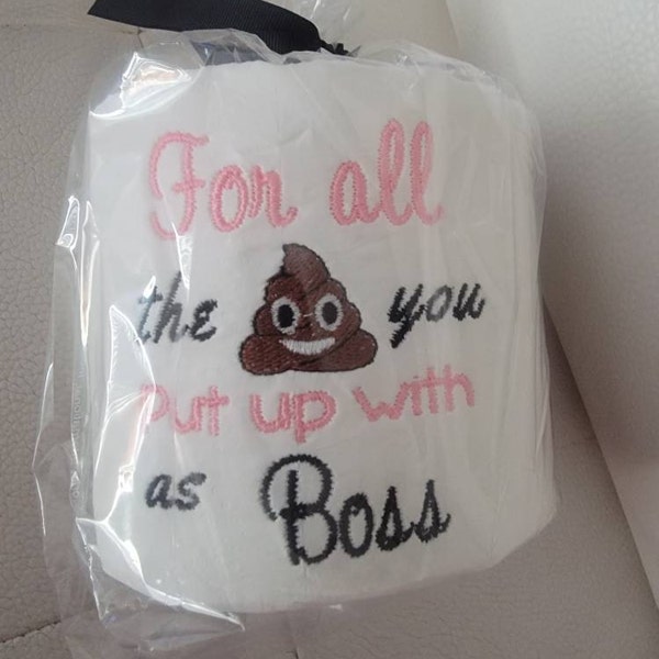 Boss Gift, Embroidered Toilet Paper, Gag Gift, Party Decoration ...
