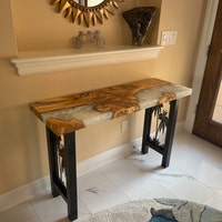 Custom Made Office Desk Epoxy River Desk Waterfall Desk With Epoxy ...