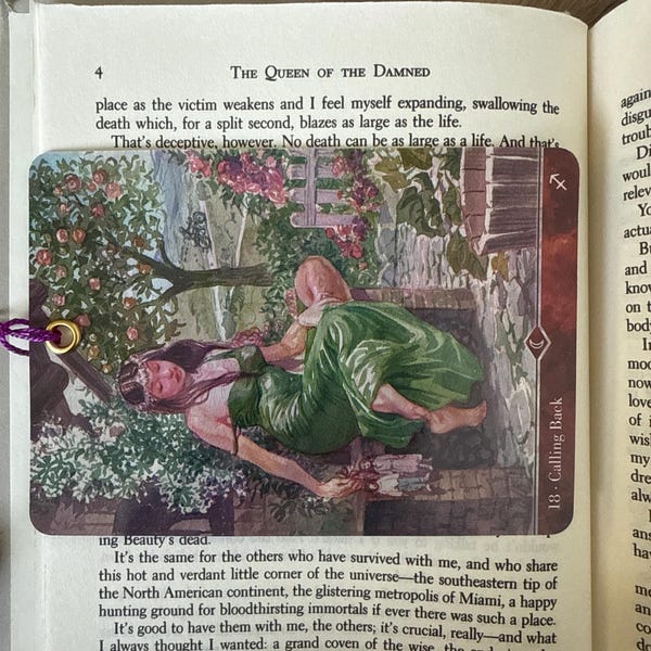 Intuitively Chosen Tarot and Oracle Card Bookmark | Bookish Reader Gift ...
