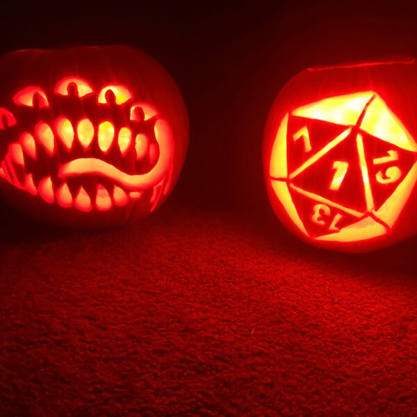 Dnd Pumpkin Carving Stencils, Printable PDF, Halloween Pumpkin Carving ...