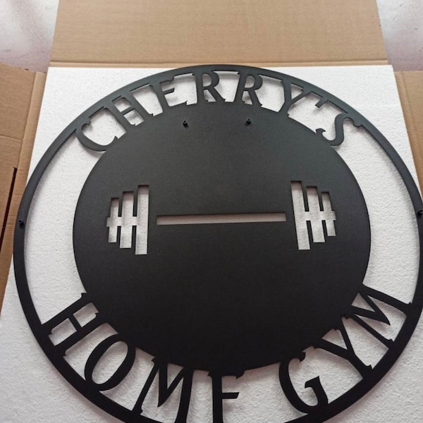 Gym Sign, Custom Metal Gym Sign, Personalized Home Gym Sign, Fitness ...