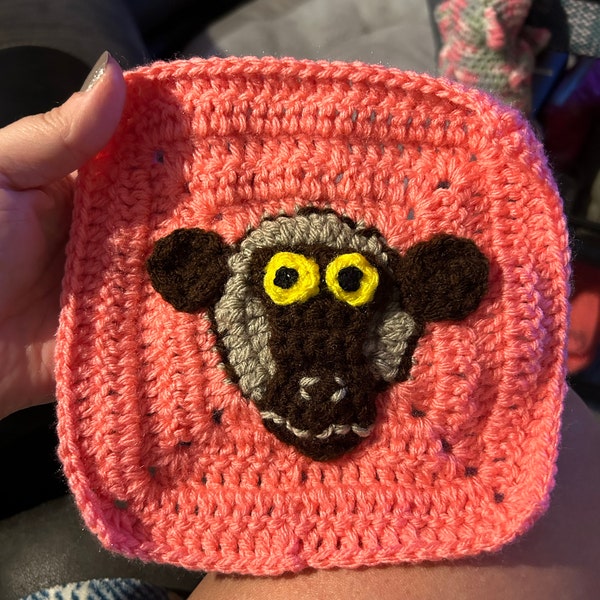 Baboon Granny Square Crochet Pattern - Etsy