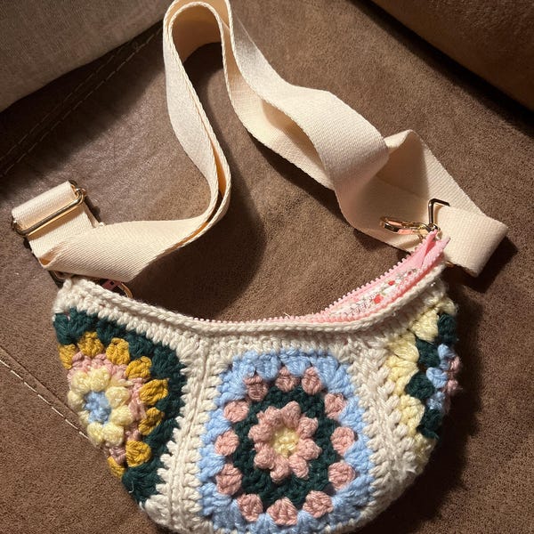 CROCHET PATTERN | Granny Square Belt Bag | Easy Crochet Crossbody Bag ...