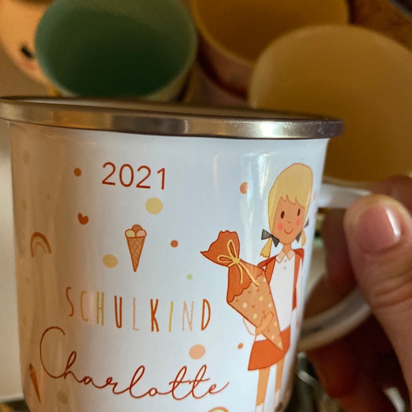 Tasse zur Einschulung, Einschulungsgeschenk, Tasse Einschulung individualisierbar, Tasse ...